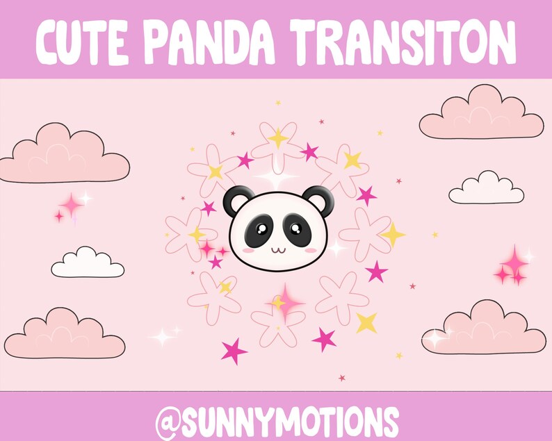 Cute Panda Bear Twitch Stinger Transition / Stream Graphics / - Etsy