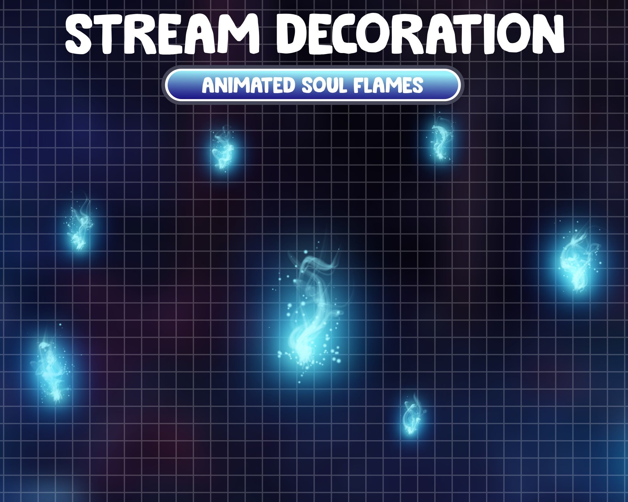 Animated Stream Decoration Blue Soul Flames / Mythology / Magical Fire ...