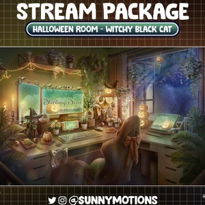 ANIMATED Twitch Overlay Stream Package: Spooky Halloween Green House ...