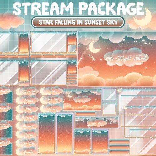 ANIMATED Twitch Stream Package / Cozy Magical Sunset Autumn - Etsy