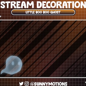 2x Animated Stream Decoration: Pastel Blue Boo Boo Ghost Twitch Overlay ...