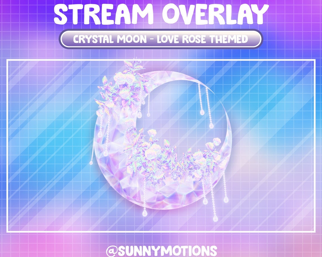 Animated Stream Decoration Hologram Celestial Moon Add-on / Lo-fi ...