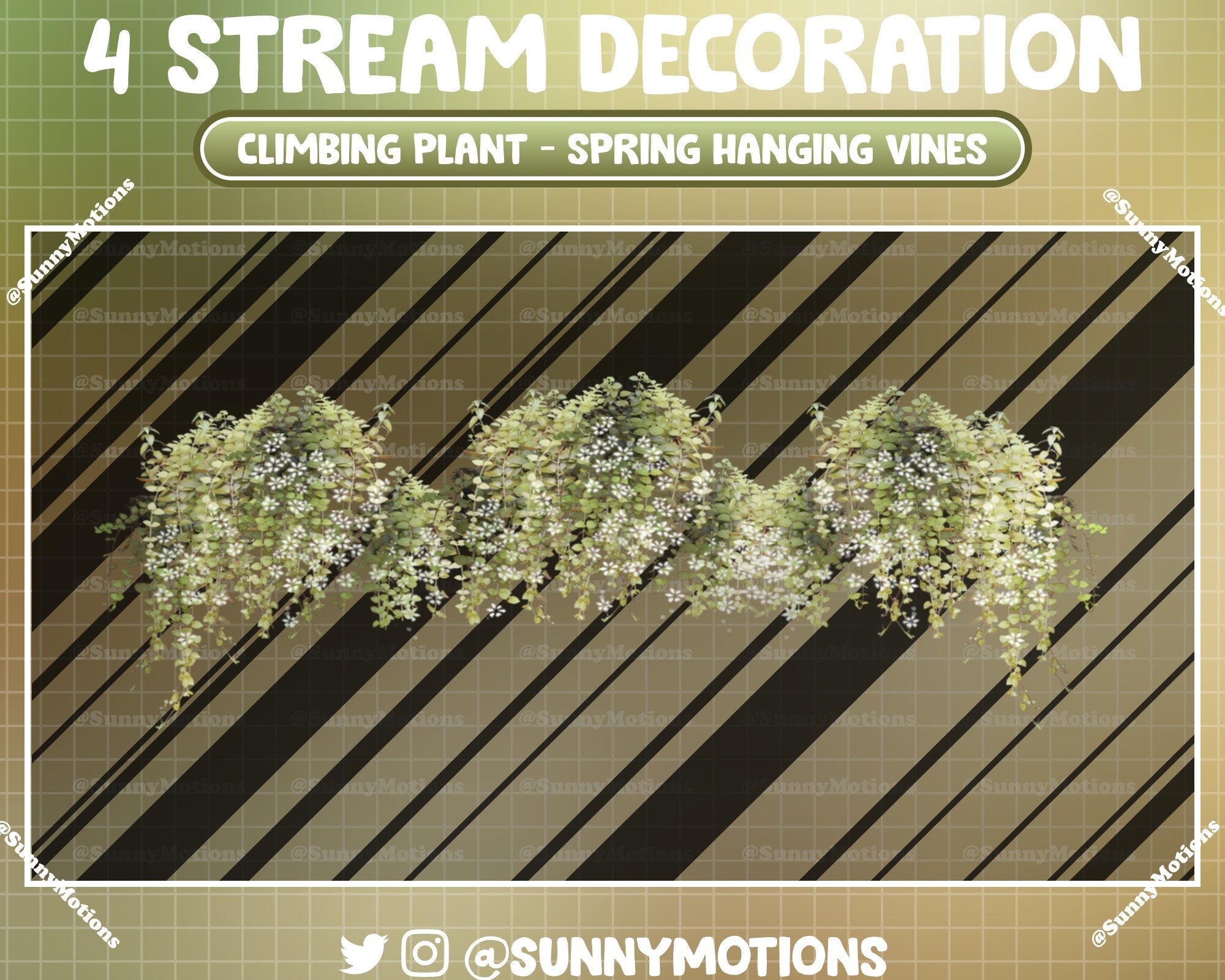 4 Animated Stream Decoration: Aesthetic Charming Climbing Plants ...