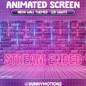 Animated Neon Full Stream Screen / Blue Pink Neon Room / Neon Twitch ...