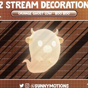 2 Animated Stream Decoration: Orange Fall Boo Boo Ghost Milk Cow Twitch ...