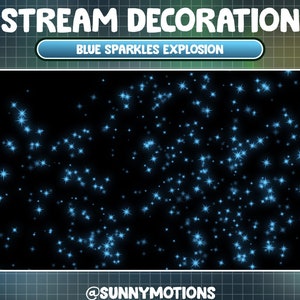 Animated Stream Decoration Confetti Shooting / Blue Sparkles Explosion ...