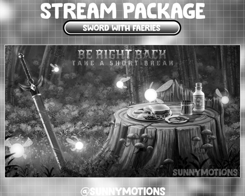 ANIMATED Stream Package / Warrior Fantasy Sword Twitch Overlay - Etsy