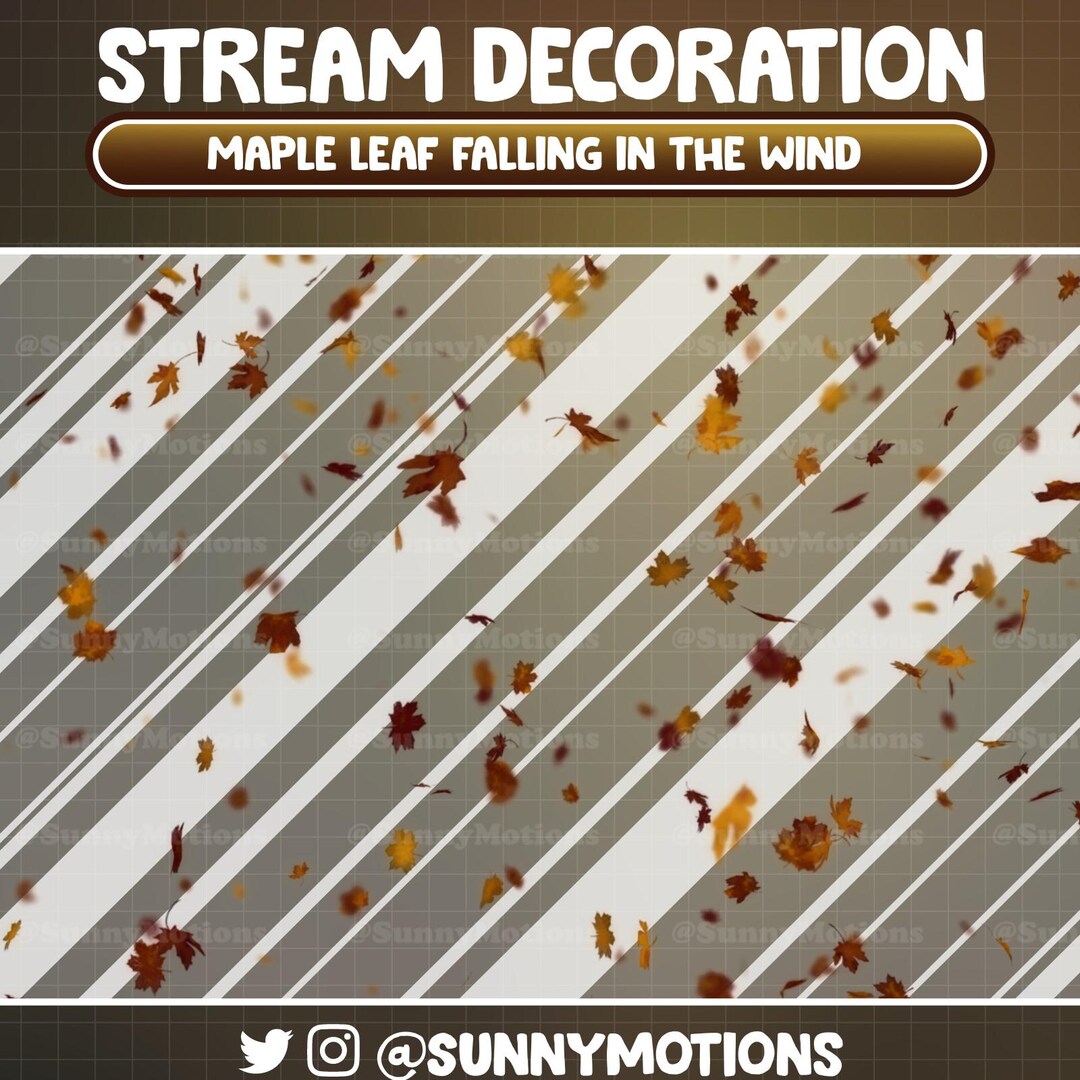 Animated Stream Decoration: Maple Leaves Falling Twitch Overlay, Autumn ...
