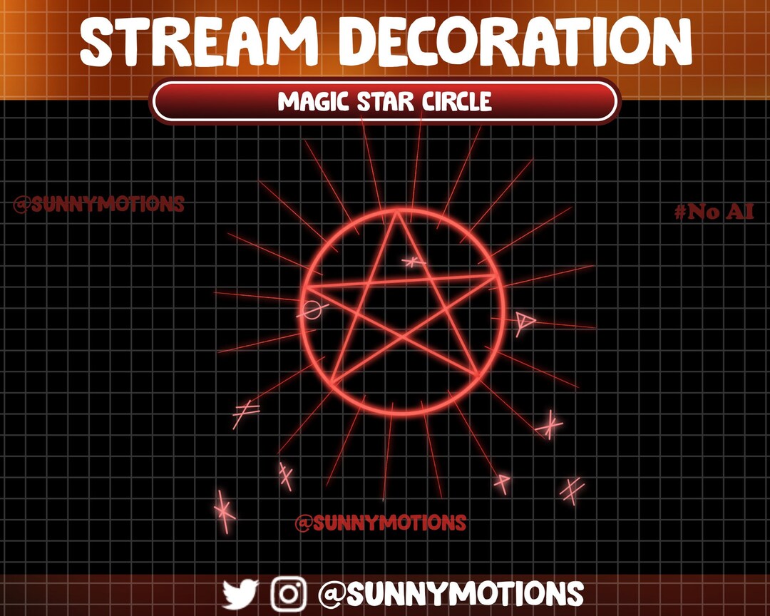 Animated Stream Decoration: Magic Star Circle Spell Evocation ...