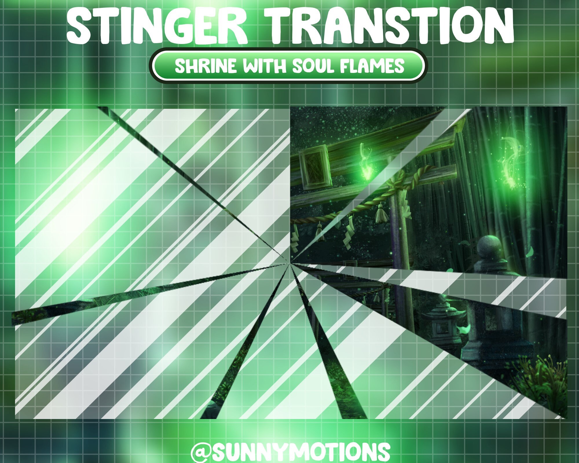 Green Shrine With Will-o-wisps Soul Flames Twitch Stream - Etsy