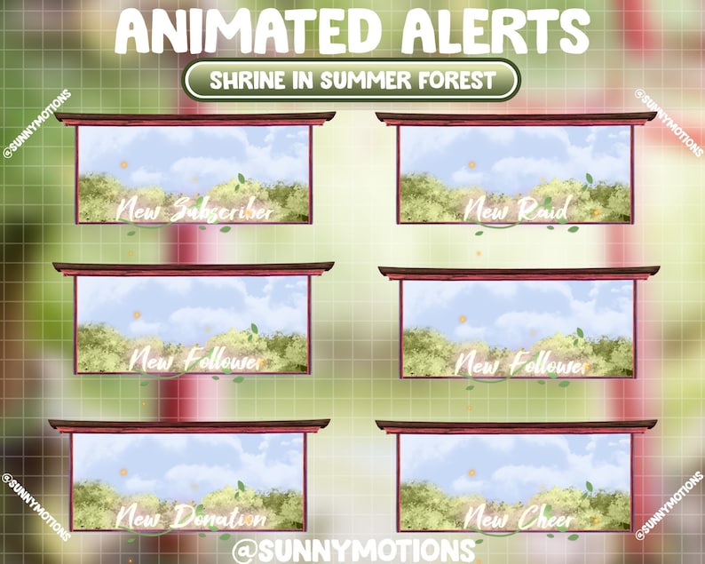 Animated Twitch Stream Package Overlay / Shrine Temple Day / Aesthetic ...