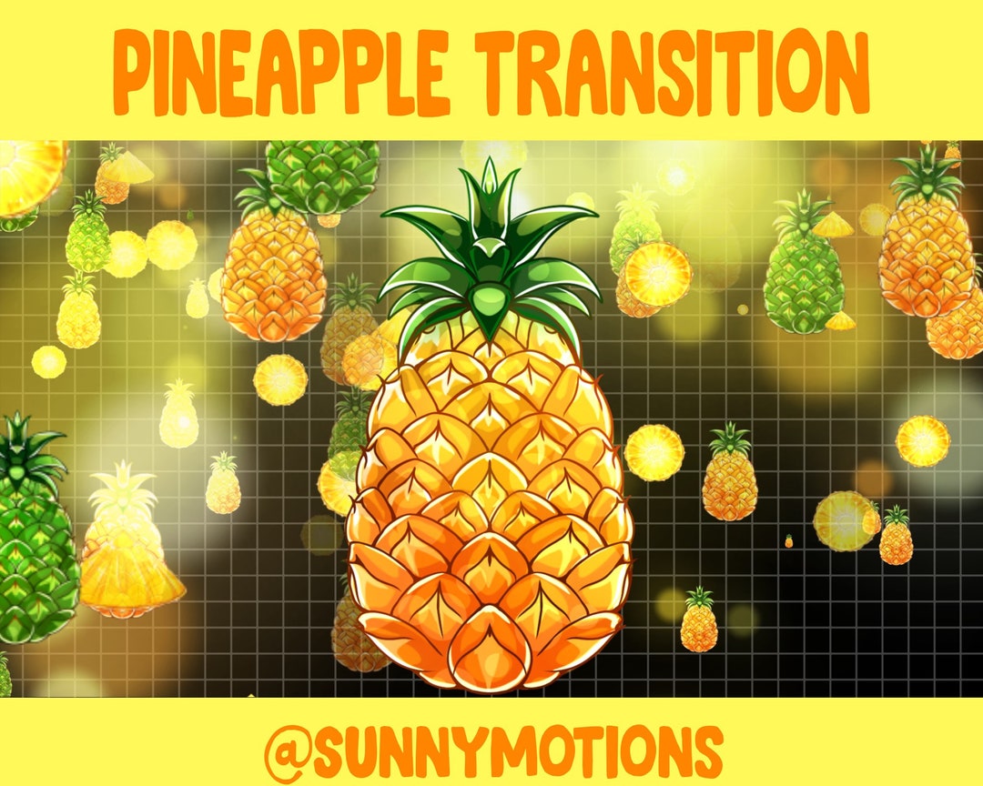 Animated Twitch Discord Stinger Transition / Pineapple Falling Stream ...
