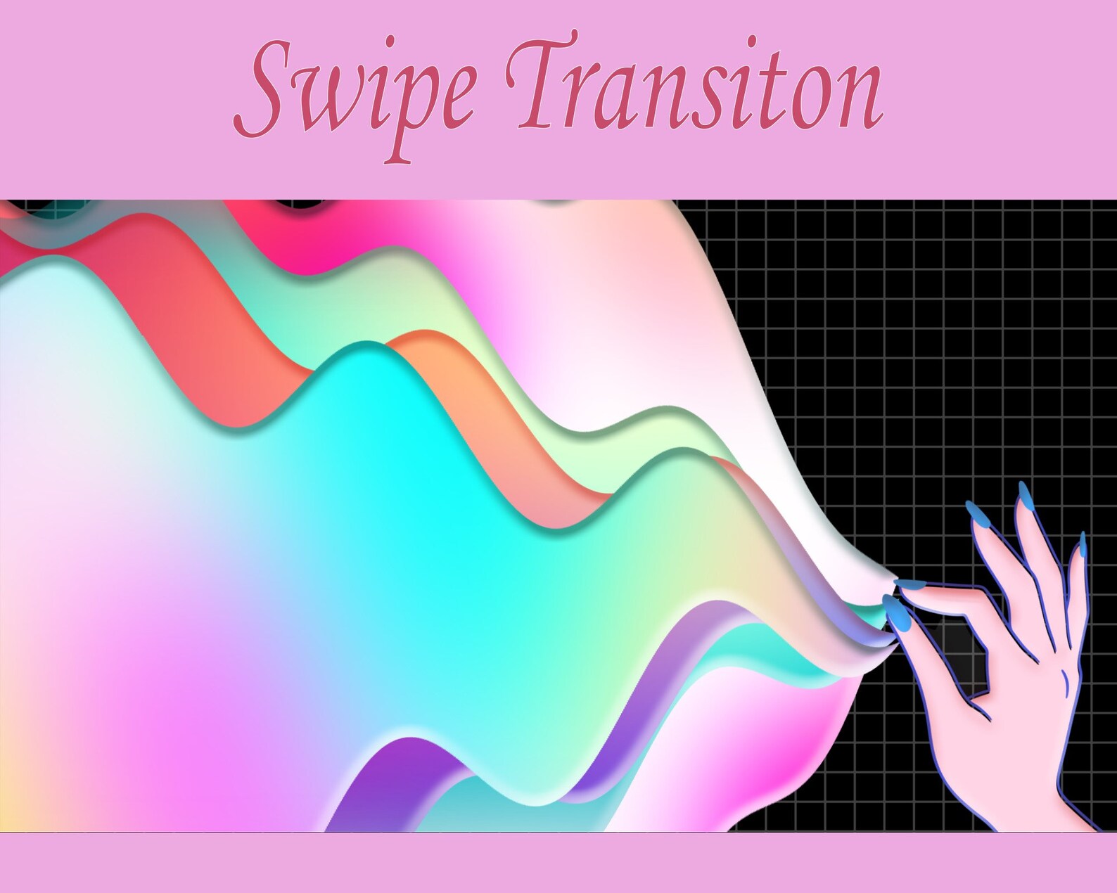 Unique Swipe Twitch Stinger Transition Gradient Liquid Wave - Etsy