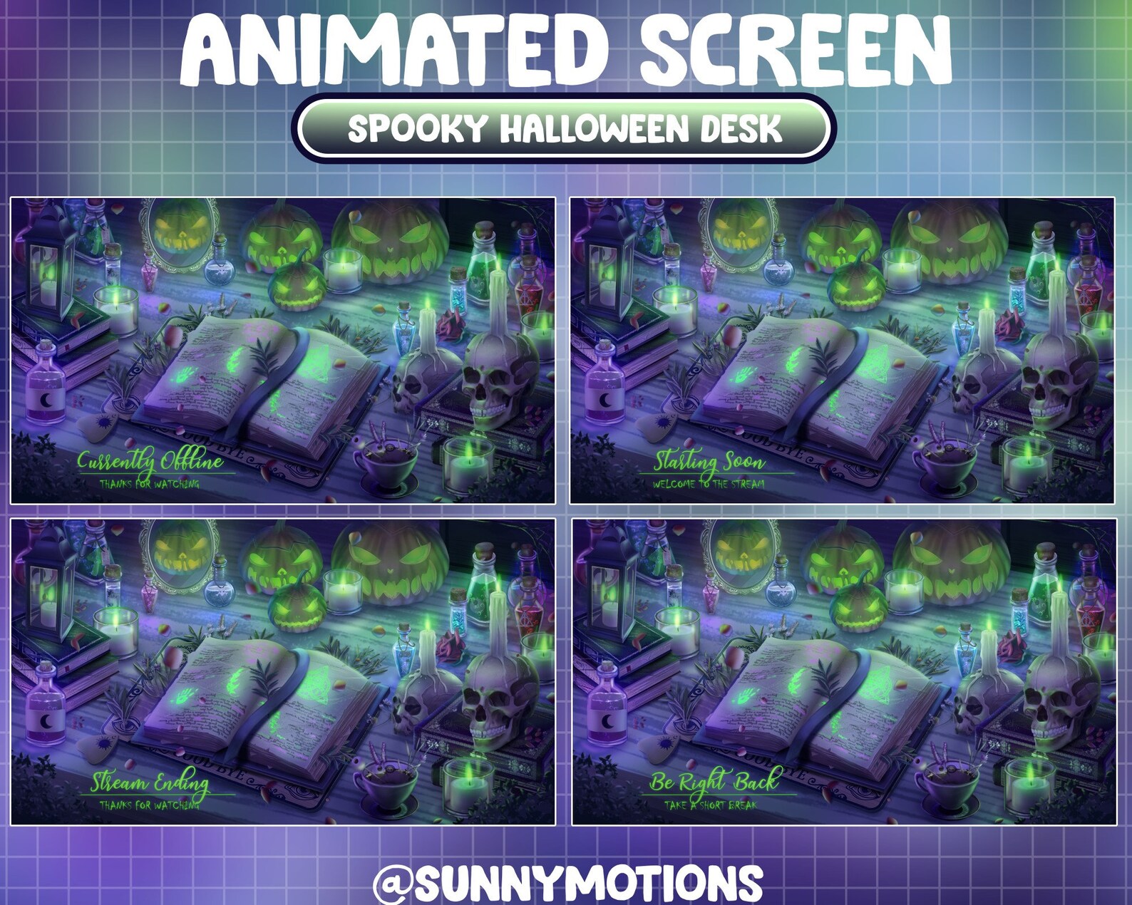 Animated Twitch Stream Package Overlay / Devil / Halloween Spooky Eyes ...