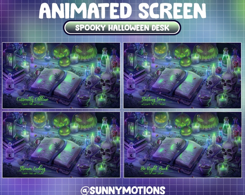 Animated Twitch Stream Package Overlay / Devil / Halloween Spooky Eyes ...