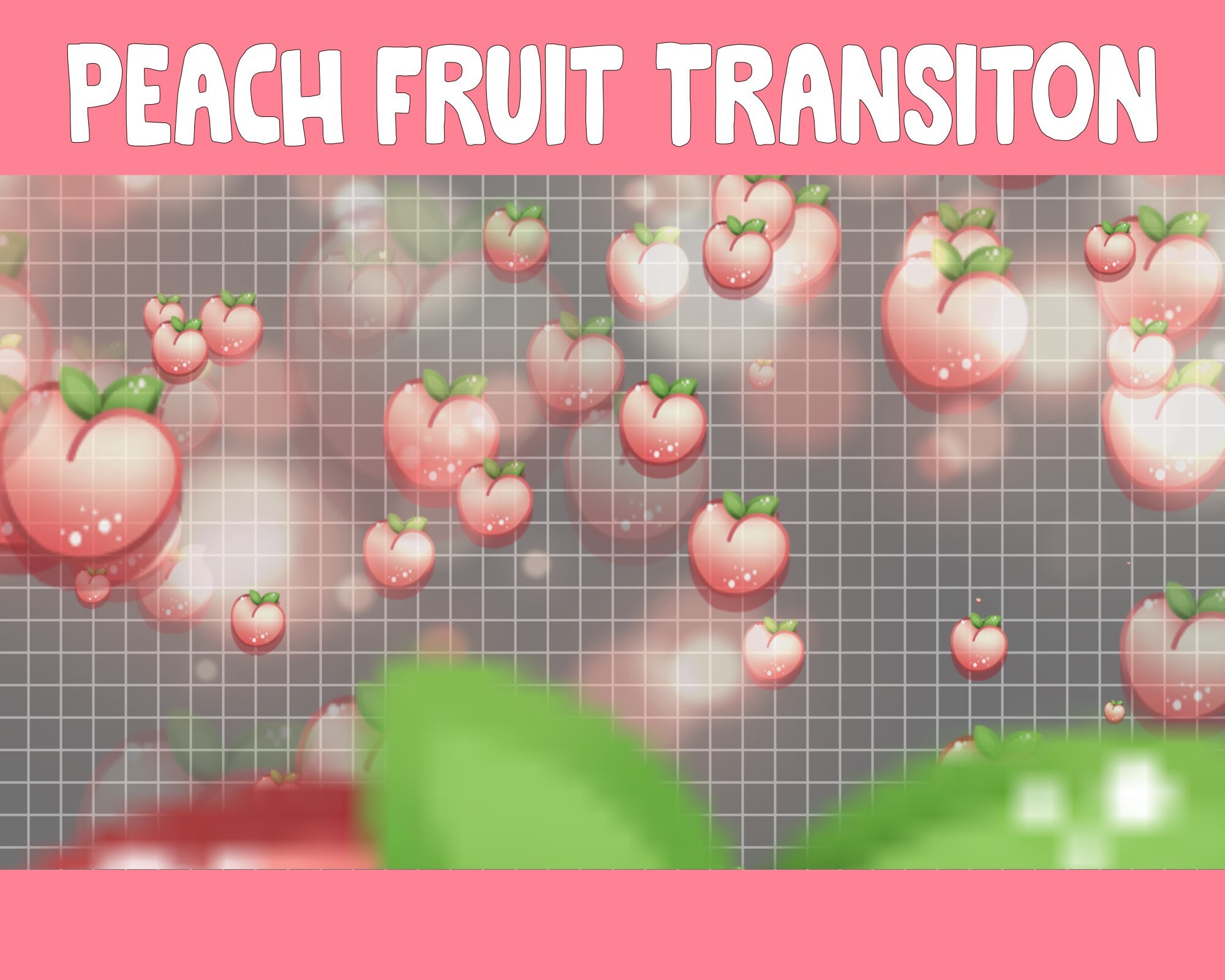 Peach Fruit Animated Twitch Scene Transition - Kawaii Peach Fruit ...