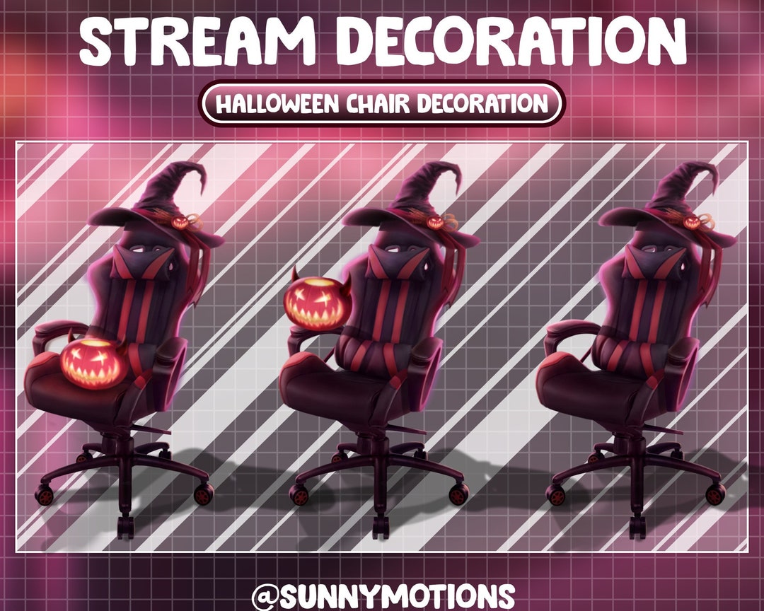 Animated Stream Decoration Read Halloween Witchy Gaming Chair Stream ...