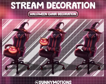 Red Vtuber Gaming Chair Set With Free Cat Decoration Cute Twitch ...