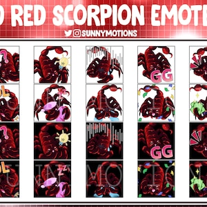 60 Cute Red Scorpions Twitch Emotes, Discord Streamer, Kawai Predatory ...
