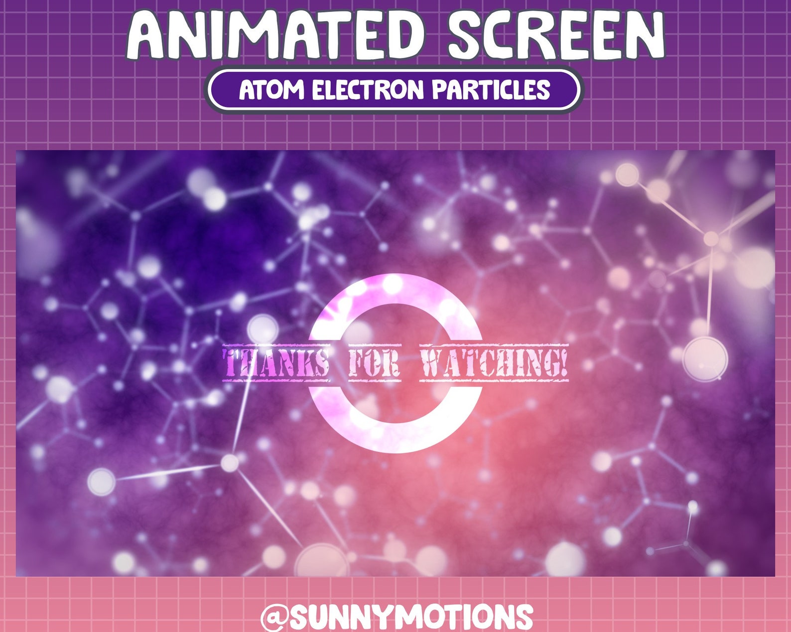 6x Animated Twitch Screen Overlay Atomic Electron Particles / | Etsy