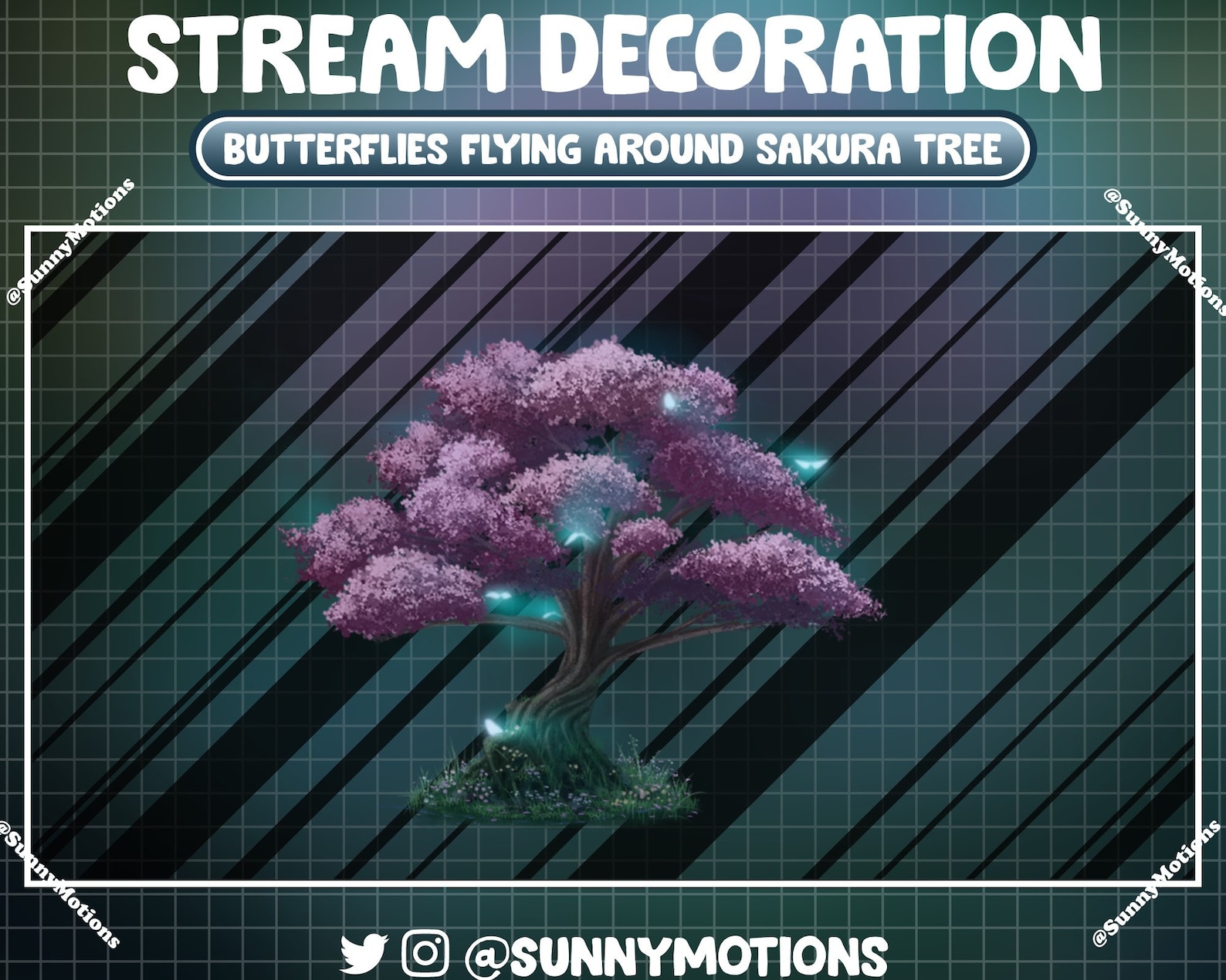 Animated Twitch Overlay Decoration: Butterfly Bliss Flying Around ...
