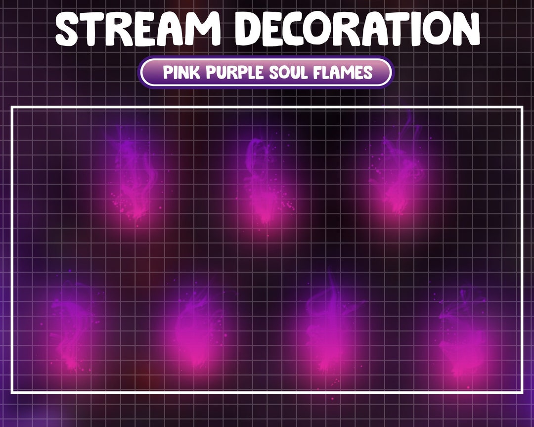 Animated Stream Decoration Pink Purple Soul Flames / Mythology / Spirit ...