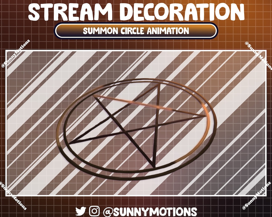 Animated Stream Decoration: Magic Summon Circle Spell Evocation, Star ...