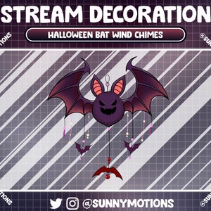 Animated Twitch Stream Decoration Animal: Spooky Halloween Bat Wind ...