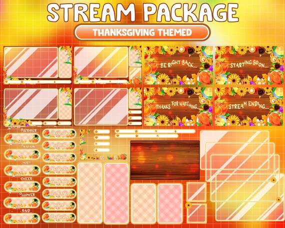 FULL ANIMATED Twitch Stream Package / Thanksgiving Holiday / - Etsy