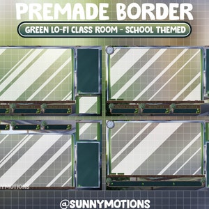 Animated Stream Package: Lo-fi Green School Twitch Overlay / Coaching ...