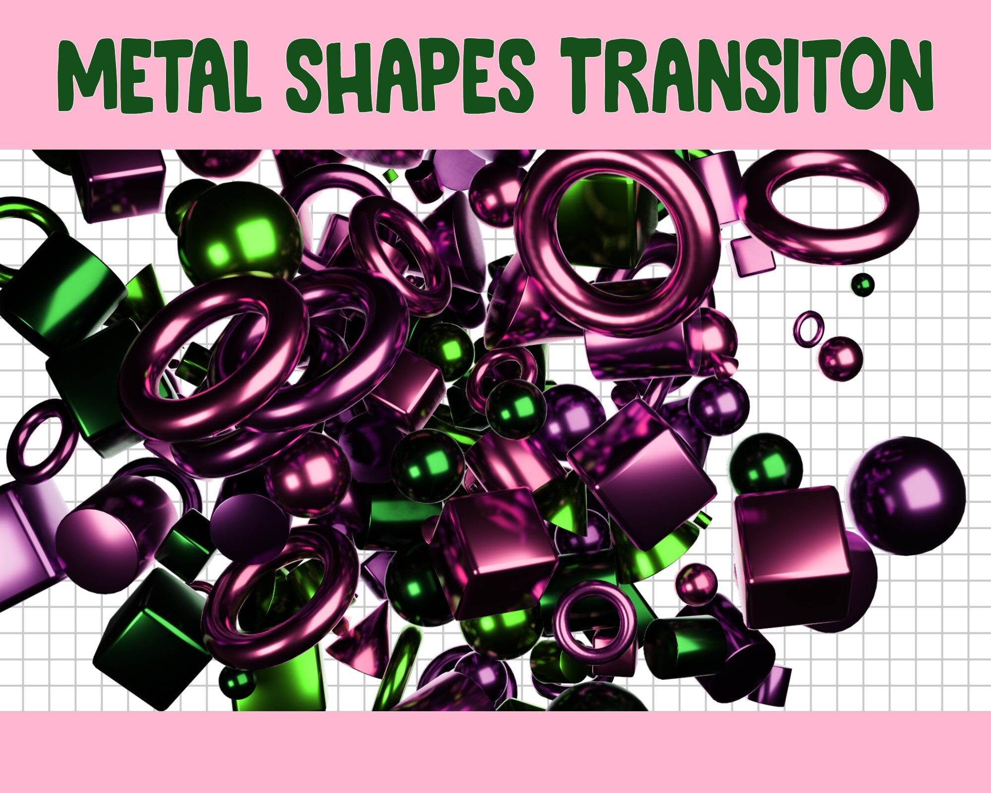 Drawing & Illustration 2x Abstract Geometric Shapes Animated Twitch ...