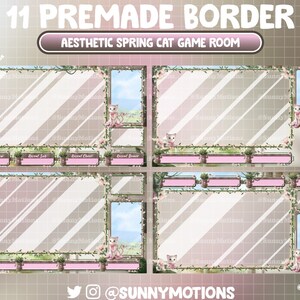 ANIMATED Stream Package: Aesthetic Spring Summer Pink Black Cozy Desk ...