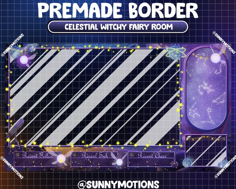 Animated Twitch Stream Package Overlay: Light Fairy Flying in - Etsy