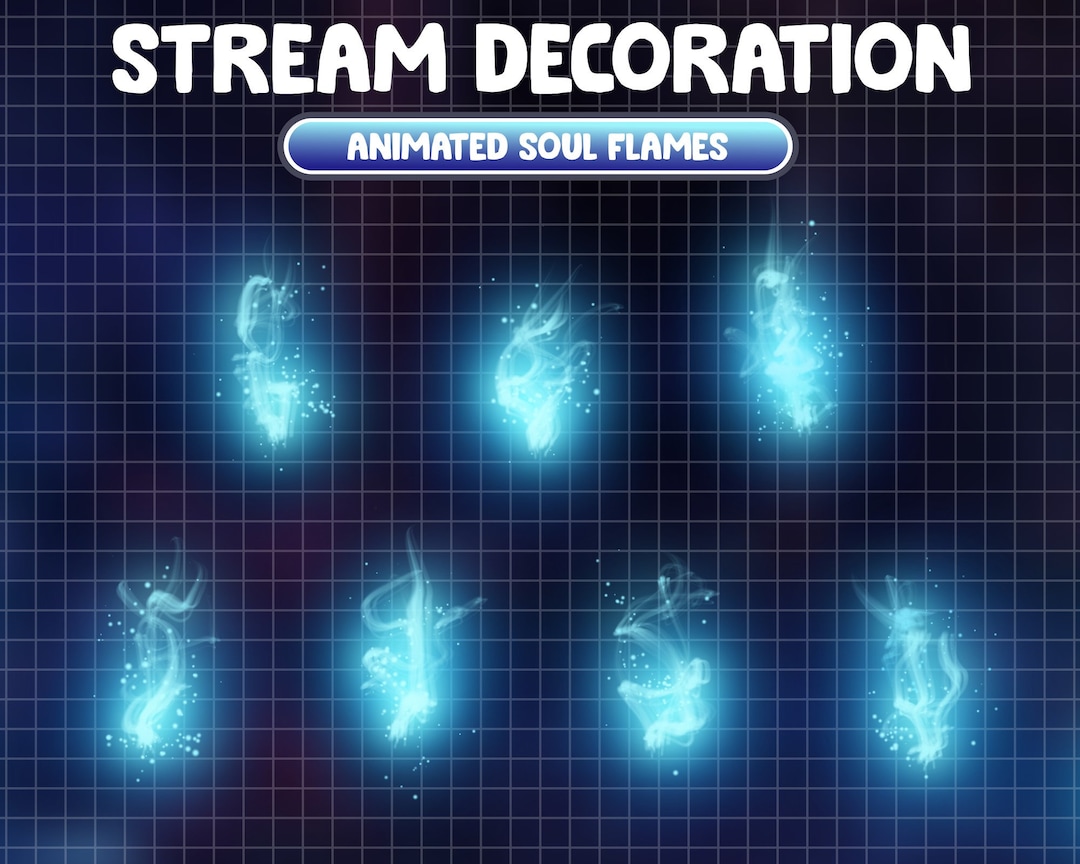 Animated Stream Decoration Blue Soul Flames / Mythology / Magical Fire ...