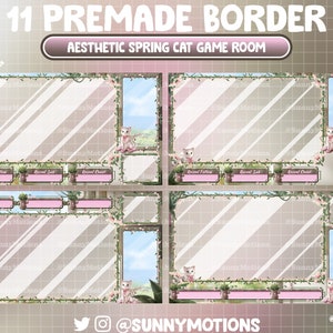 ANIMATED Stream Package: Aesthetic Spring Summer Pink Black Cozy Desk ...