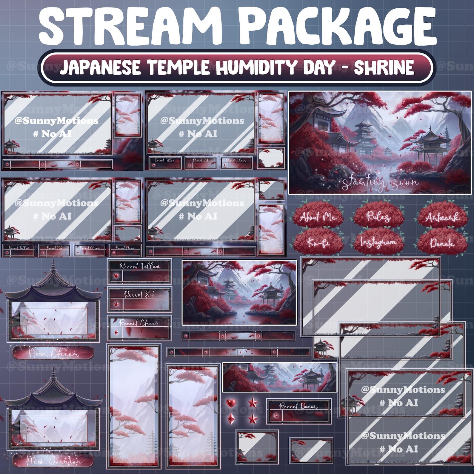 ANIMATED Stream Package: Aesthetic Morning Humidity Japanese Ancient ...