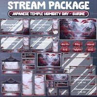Zen Flow Animated Twitch Overlay Package, Red Japan Overlay, Classic ...