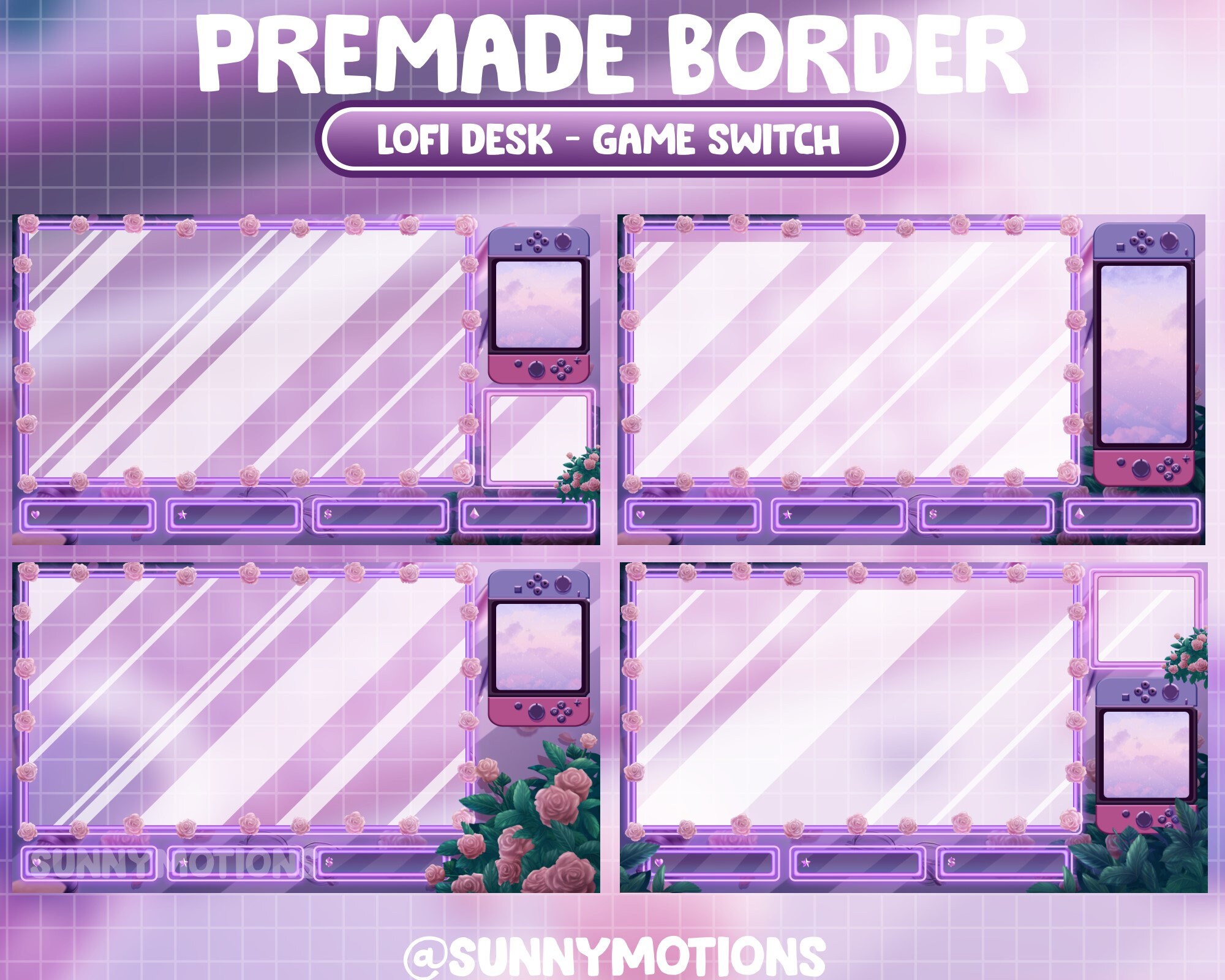 FULL Animated Twitch Overlay Stream Package / Clean Retro Lo-fi Morning ...