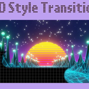 2x Twitch 80's Style Background Stinger Transition / Neon Blue Stinger ...