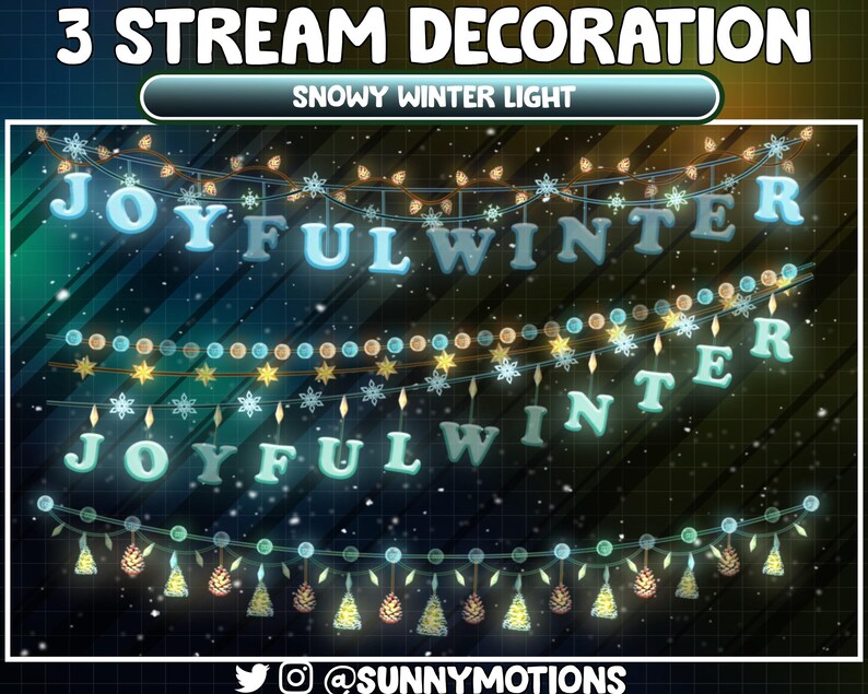 Animated Joy Winter Twinkle Light Stream Decoration With Xmas Tree ...