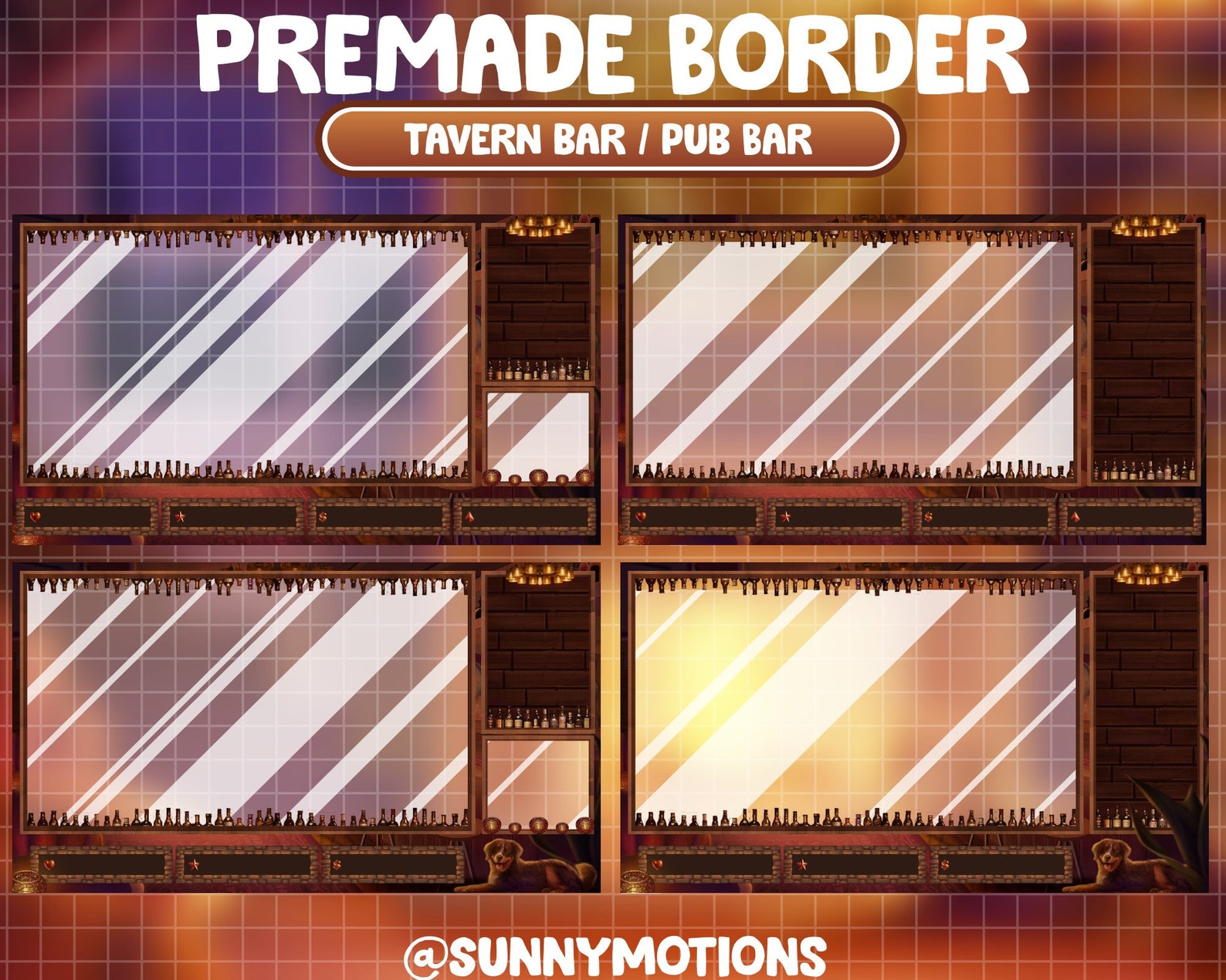 FULL ANIMATED Twitch Stream Package / Cozy Warm House Overlay / Tavern ...