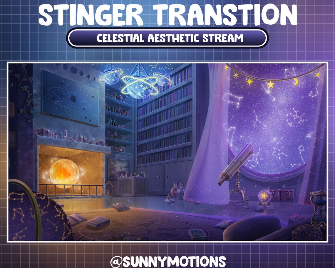 Animated Stream Stinger Transition / Witchy Celestial Room - Etsy