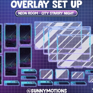 Animated Twitch Stream Package Overlay: Cyberpunk Futuristic Neon Game ...