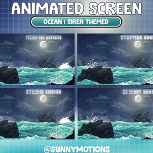 FULL ANIMATED Twitch Stream Package / Ocean Art Theme With Stunning ...