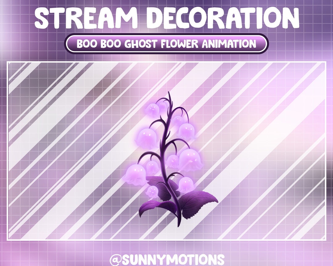 Animated Stream Decoration Boo Boo Flower Tree / Lofi Purple Scary ...