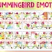 Kawaii Hummingbird Twitch Discord Emotes / Tropic Spring Bird Emoji ...
