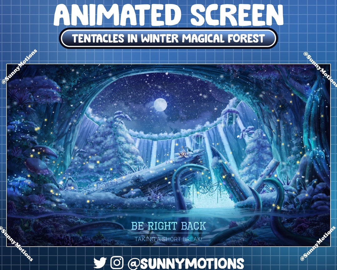 ANIMATED Stream Screen Overlay: Snowy Winter in Fairyland, Cozy ...
