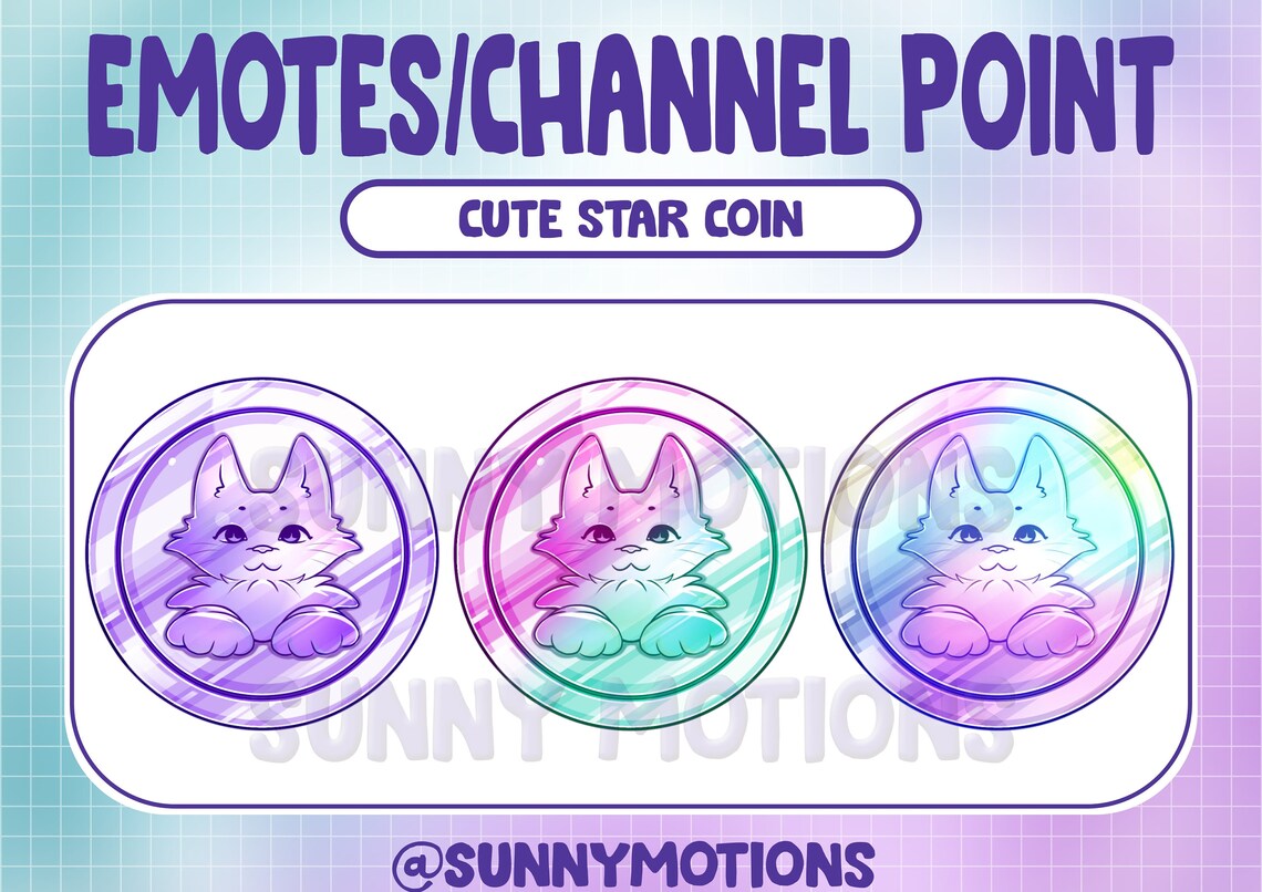 3 Twitch Cool Fox Coin Emotes / Channel Points / Kawaii / Cute - Etsy