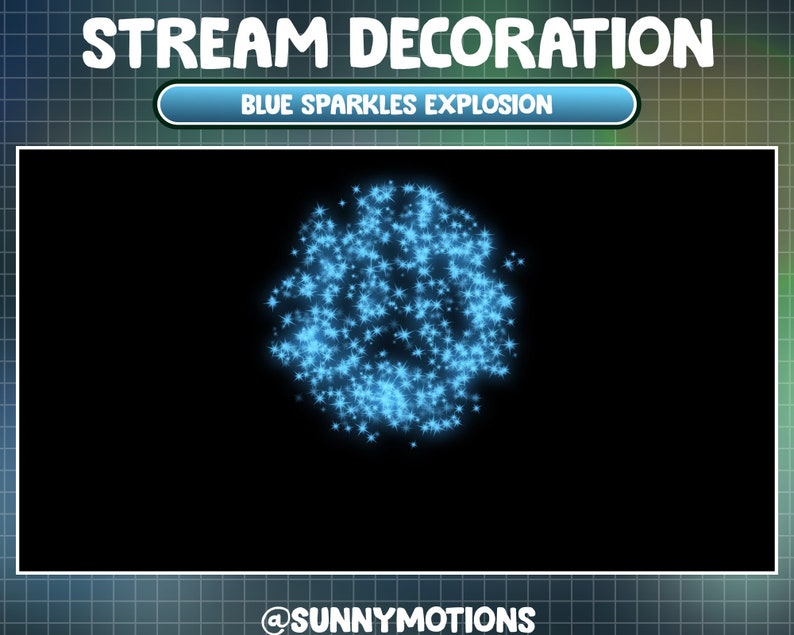 Animated Stream Decoration Confetti Shooting / Blue Sparkles Explosion ...