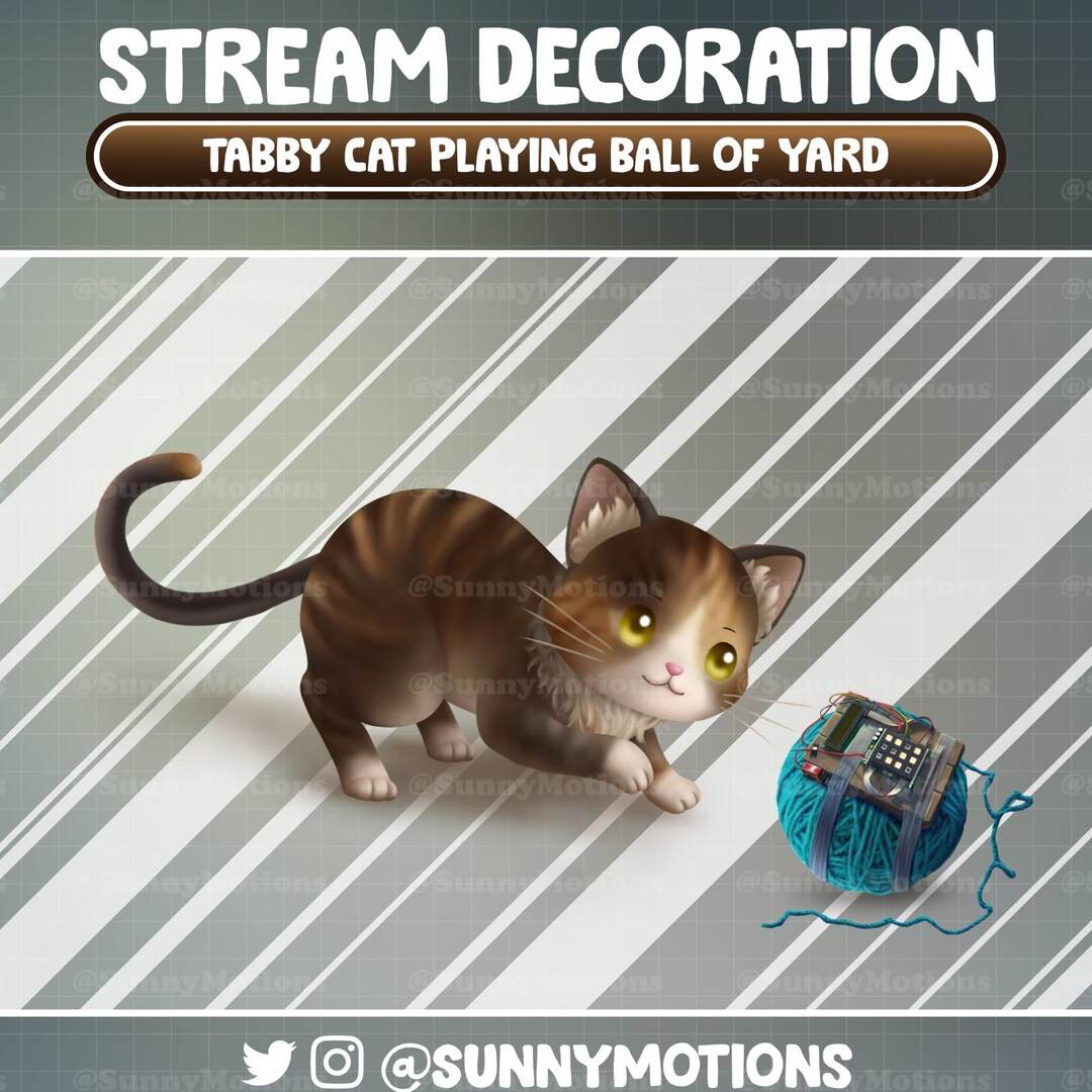 Animated Stream Decoration Animal: Aesthetic Orange Brown Tabby Ginger ...